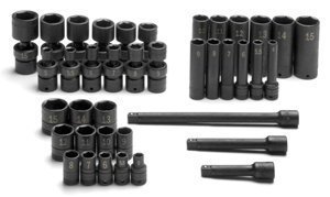 SK Hand Tool 31036 Drive Metric Impact Socket Set, 1/4-Inch, 39-Piece ...