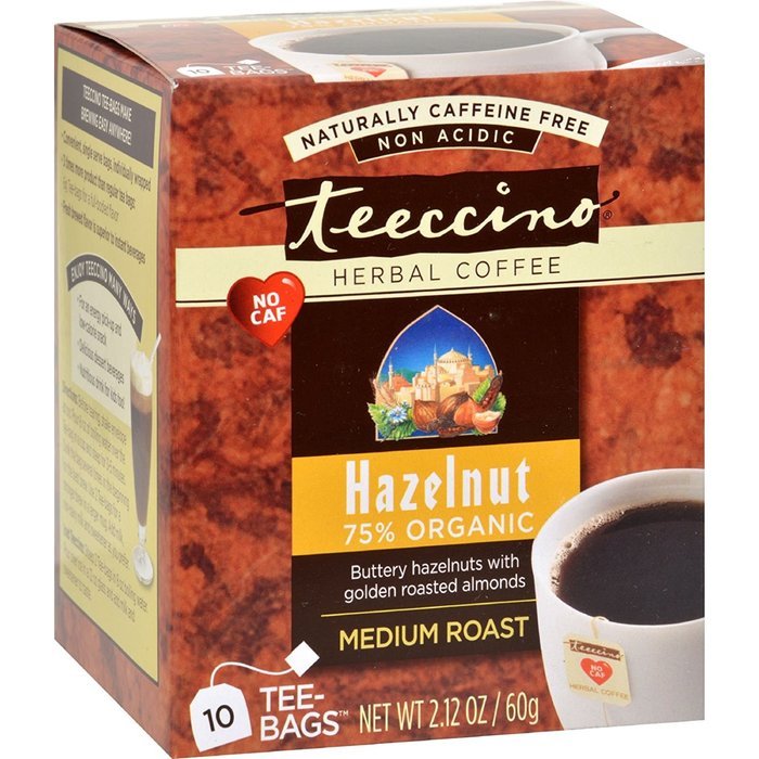 Teeccino Herbal Coffee, French Roast, Caffeine-Free, 25-Count Tea Bag ...