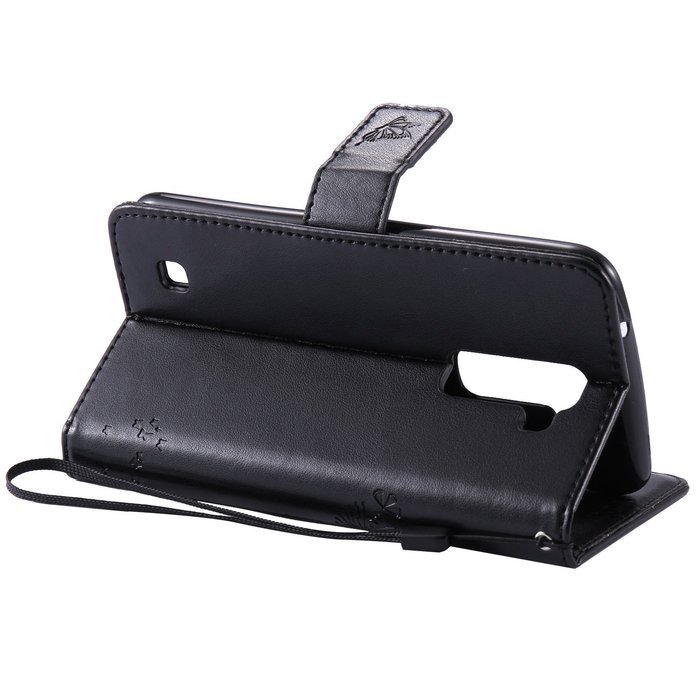 LG K10 Case, LG K10 Wallet Case,PHEZEN Cute Bear Don't Touch My Phone ...