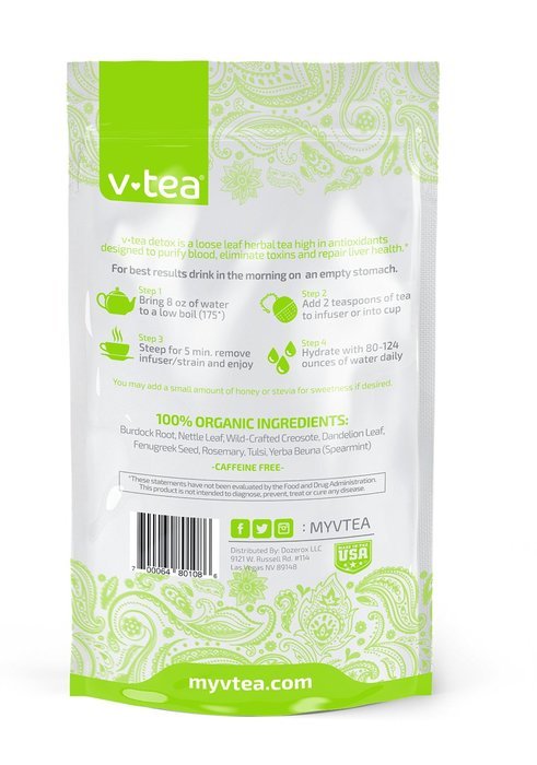 V tea 14 Day Advanced Detox Tea: Morning Teatox and Evening Flush ...