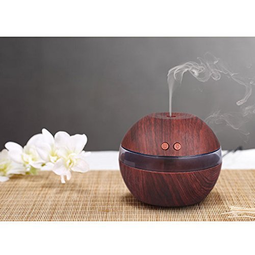 Ultrasonic Humidifier,Powstro Wood Grain 300ml Air Aroma Aromatherapy Essential Oil Diffuser ...