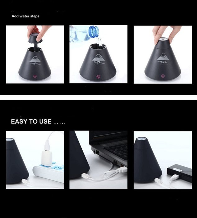 Jinsen Perfume bottle 120ml Cool Mist Ultrasonic Humidifier, with ...