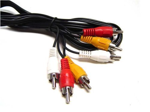 Cables4PC 6FT TRIPLE 3 RCA AV AUDIO VIDEO CABLE FOR DVD VCR TV free ...