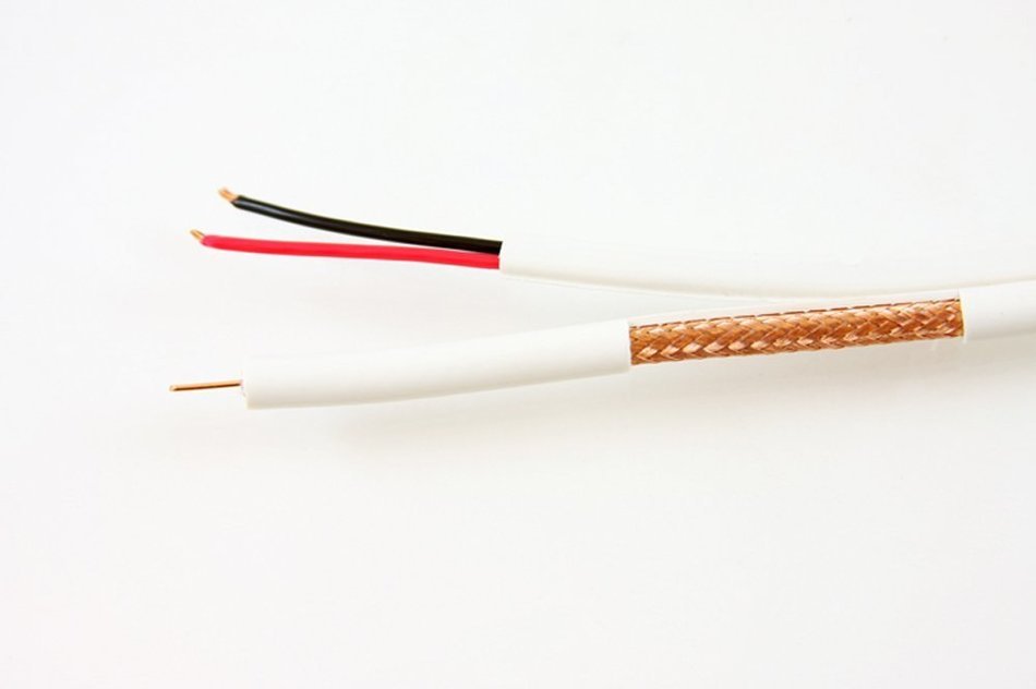 UL Litsted RG59 Siamese 1000 ft. Coaxial CCTV Cable - Combo 20 AWG ...