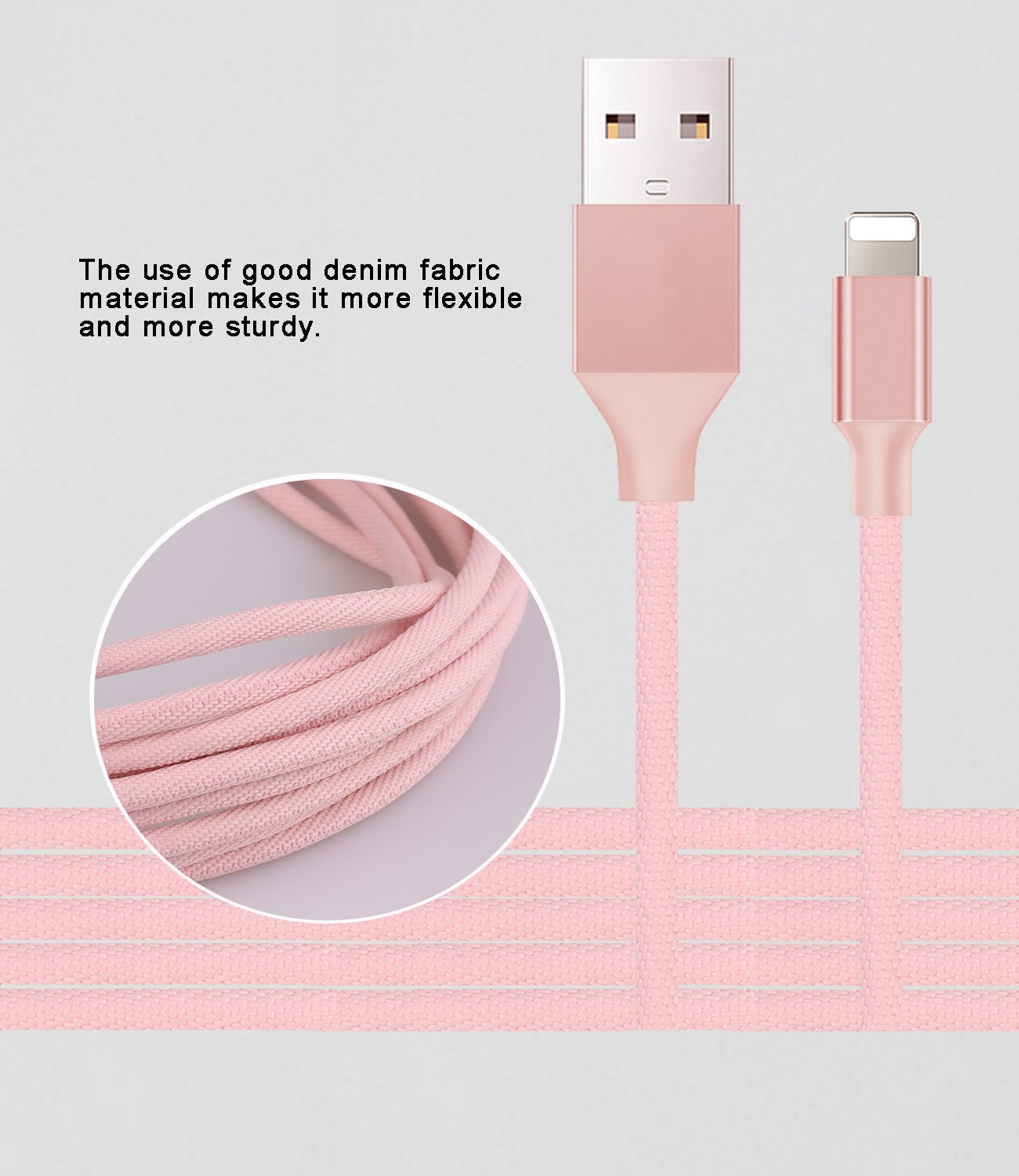 Kabel Leader Charger for iPhone, Strengthened Lightning to USB Cable ...