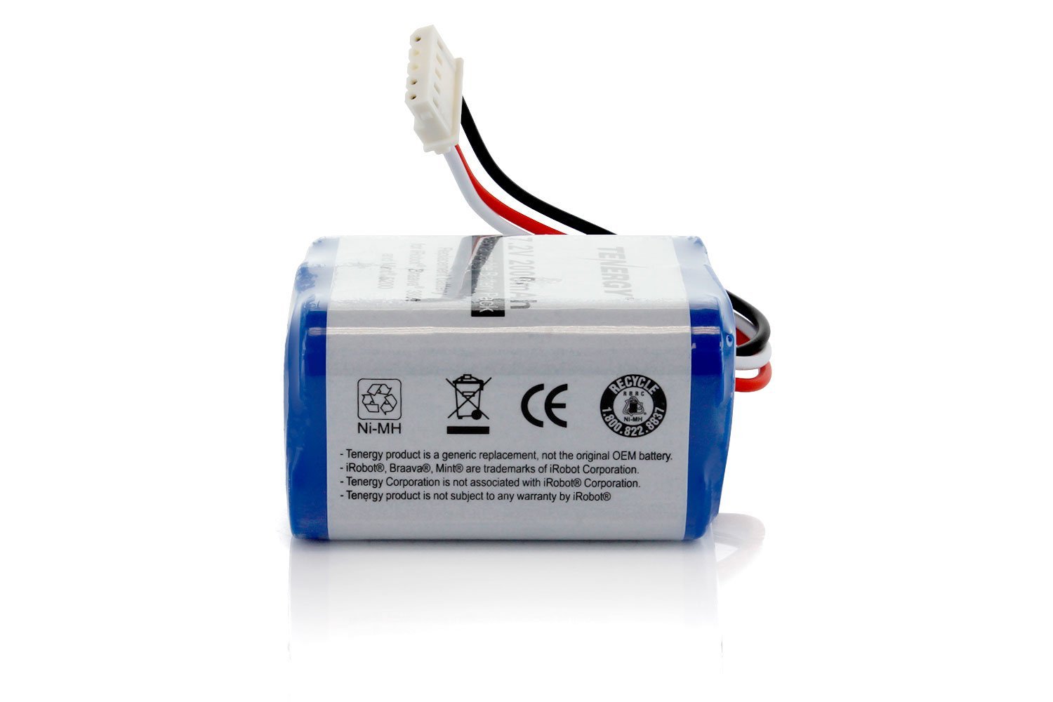 Tenergy 7.2V 2000mAh Replacement Battery for iRobot® Braava® 380t ...