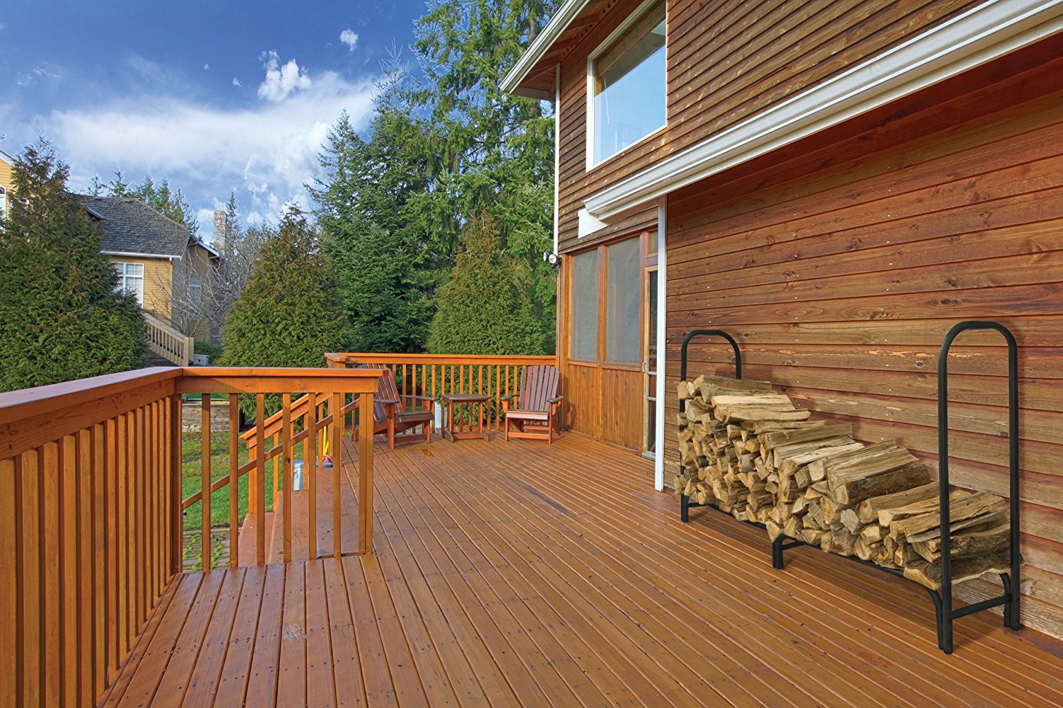 Pleasant Hearth Log Rack with Cover 8-Feet N4 free image download