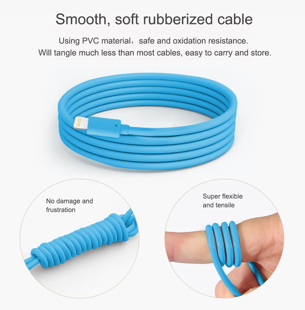 Kabel Leader Charger for iPhone, Strengthened Lightning to USB Cable ...