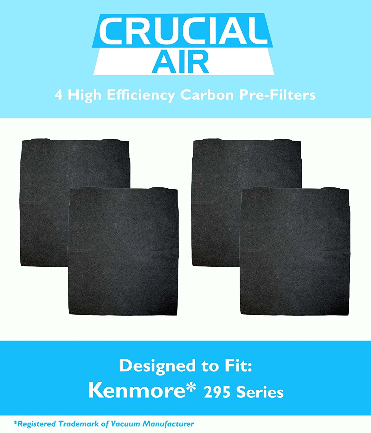 4-Pack High Efficiency Kenmore 295 Series Carbon Pre-Filter free image ...