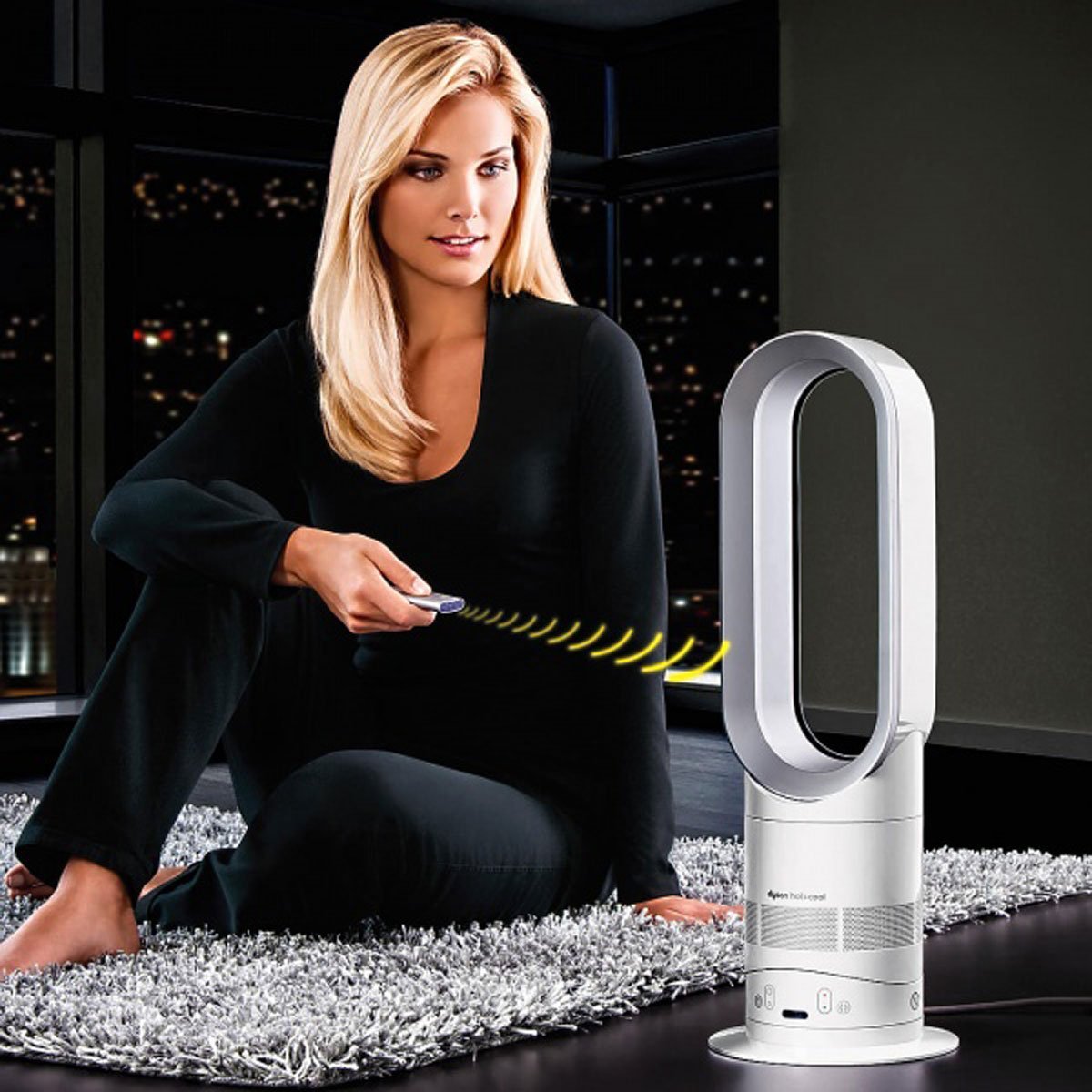 Dyson AM05 Air Multiplier Cools + Heats with Remote - White/Silver ...
