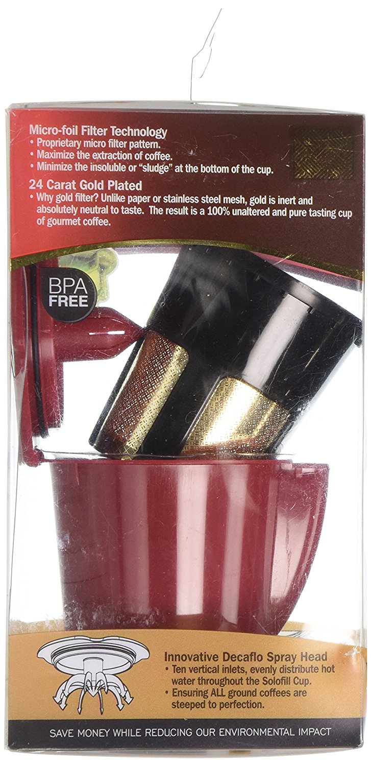 Solofill V1 GOLD CUP 24K Plated Refillable Filter Cup for Coffee Pod N2 ...