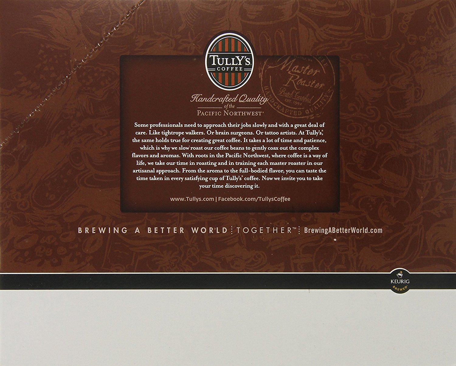 Tully's Coffee Decaffeinated French Roast, Extra Bold, 24-Count K-Cup ...