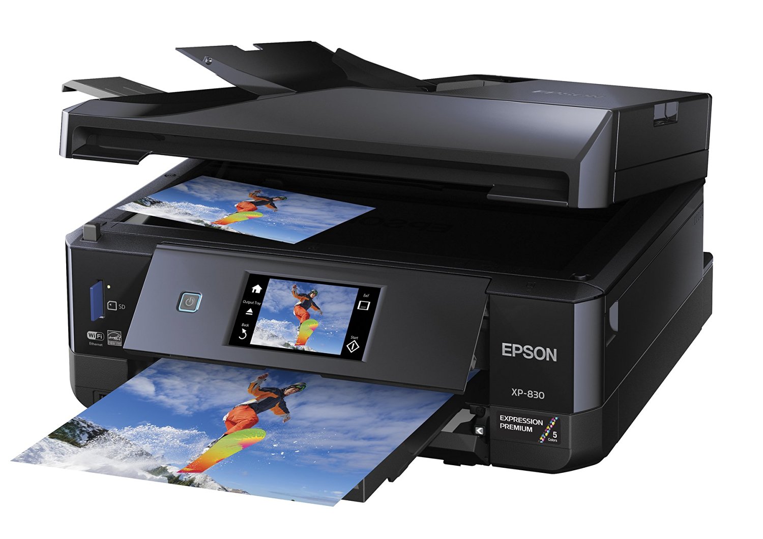 Epson XP-830 Wireless Color Photo Printer with Scanner, Copier & Fax ...