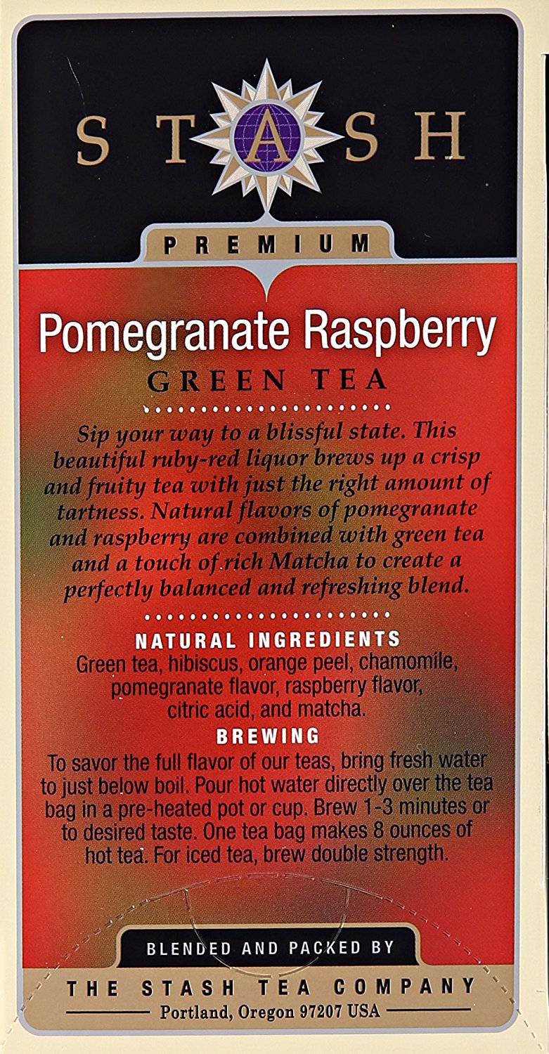 Stash Pomegranate Raspberry Green Tea, 18 ct N4 free image download