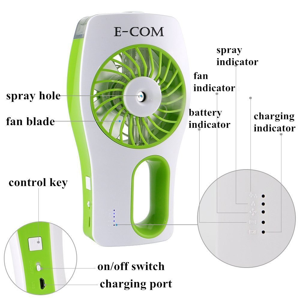 E-COM Aromatherapy Essential Oil Humidifiers, Portable Misting Cooling ...