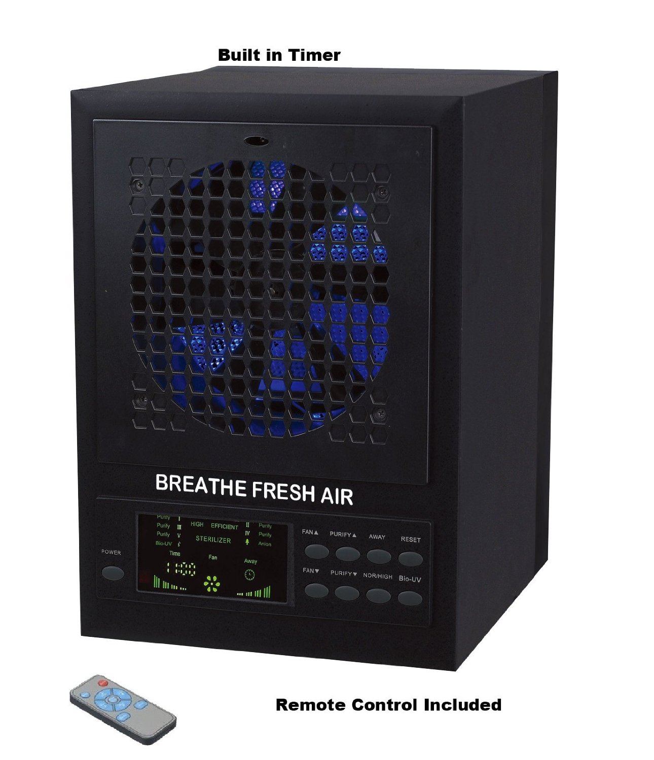 Breathe Fresh 5-in-1 Air Purifier w/ UV, Ozone Power, Ionizer Odor ...