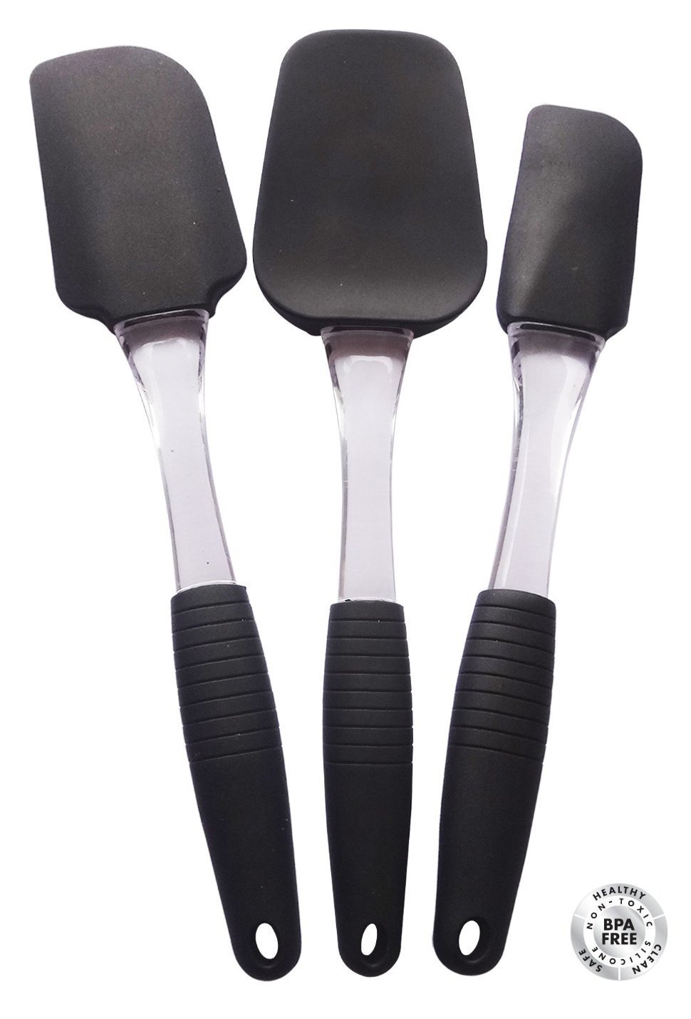 Silicone Spatula By KUM&KUM 3 pcs Set spatula spoon, turner, small with ...