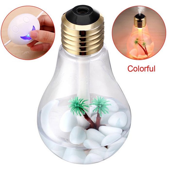 TEKCAM 400ml 7 Color Changing Cool Mist LED Night Lights Bulb ...