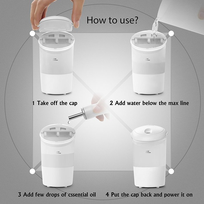 Keten Car Essential Oil Diffuser Humidifier Vehicle Mounted ...