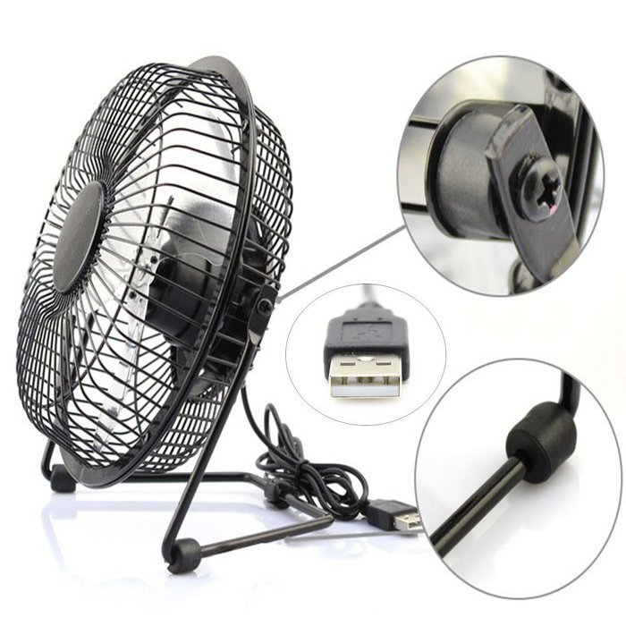 HOTGEE(TM) USB Mini Desk Cooler Fan Quietness Metal Computer Laptop PC ...