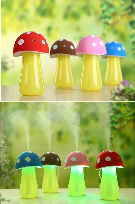 "Aiqite" Mushroom Lamp Humidifier with Touch Sensor Switch (Pink LT ...