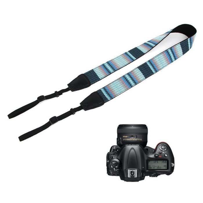 Orota Red Strip Pattern Camera Neck Shoulder Strap for DSLR, SLR and ...