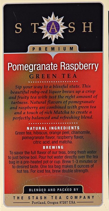 Stash Pomegranate Raspberry Green Tea, 18 ct N4 free image download
