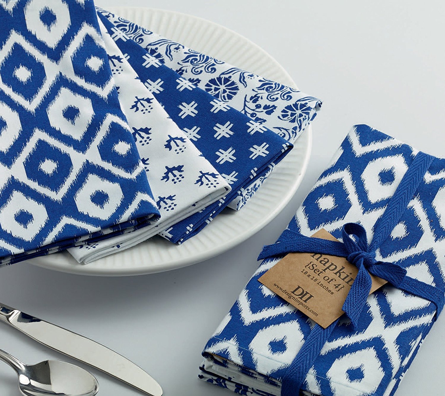 DII 100% Cotton, Basic Everyday 18x18" Buffet Napkin, Set of 6, Multi ...