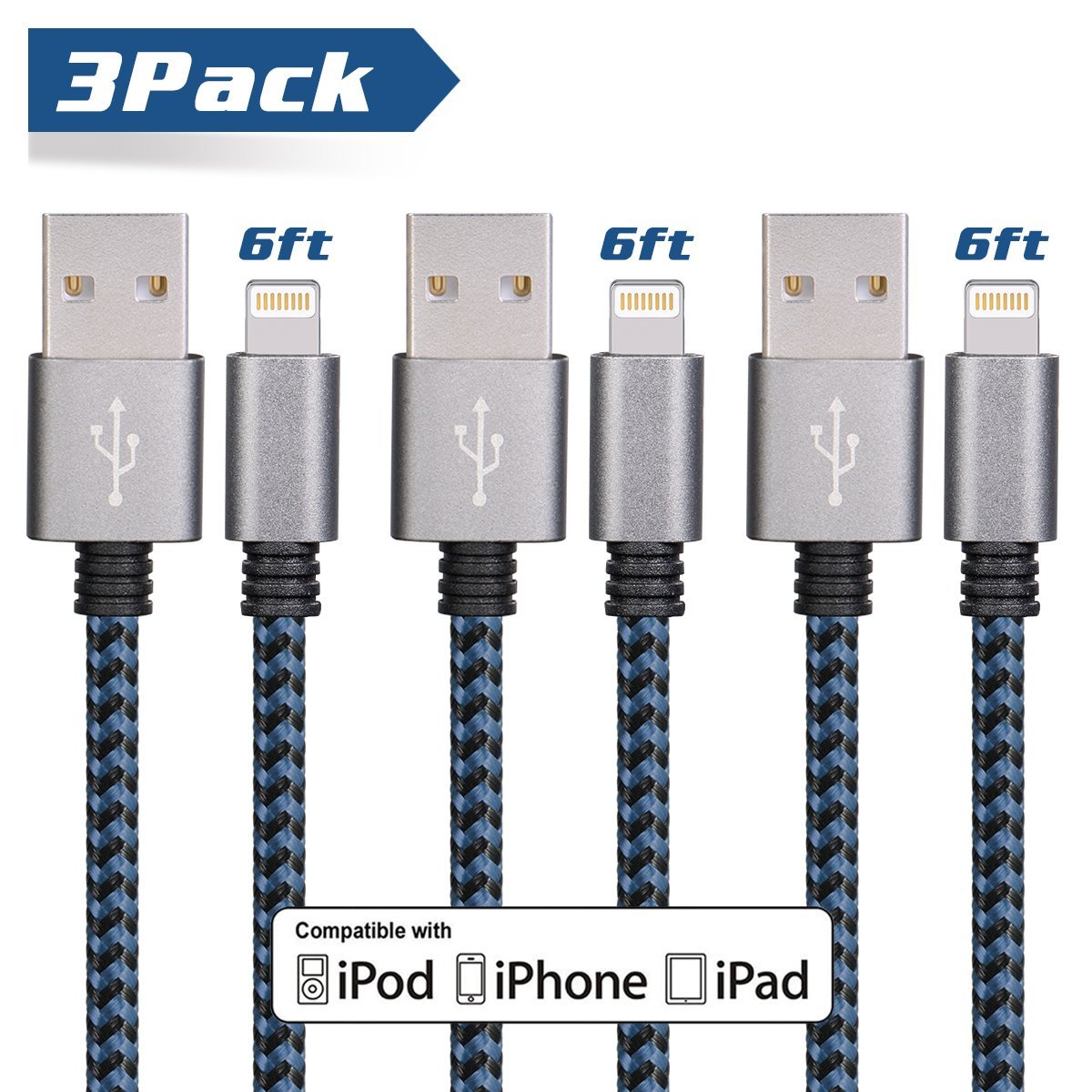 Benewell 3FT 8pin Lightning to USB Charging Cable Compatible with ...