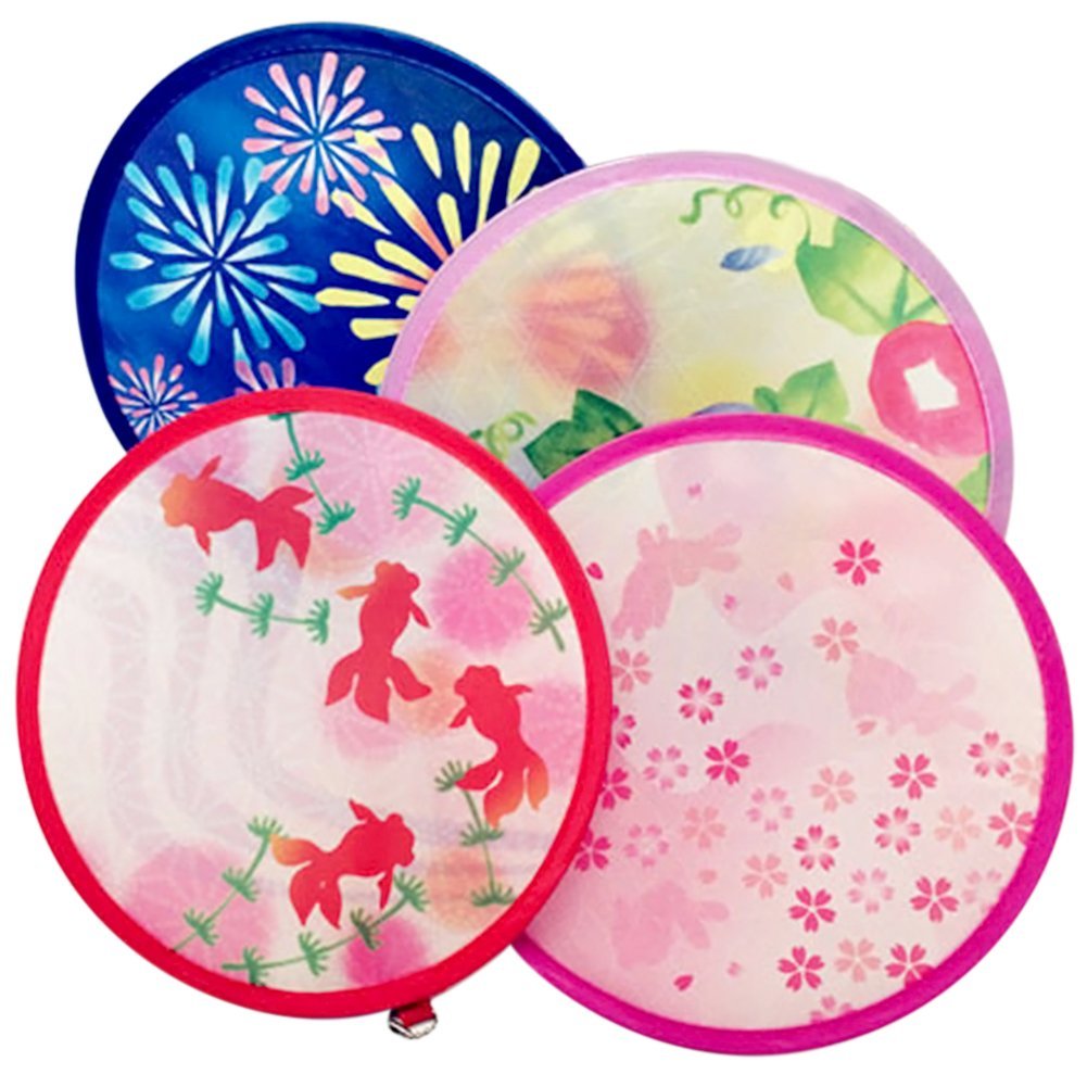 COCOTINA 1Pc Japanese Style Foldable Beautiful Pattern Handheld Folding ...