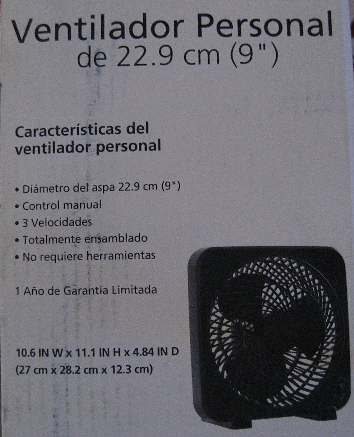 MAINSTAYS 9 inch personal fan Black N4 free image download