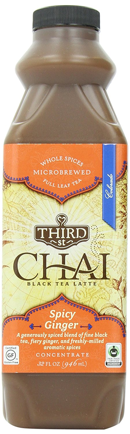 Third Street Chai, Authentic Chai, 32-Ounce Plastic Bottles (Pack of 6 ...