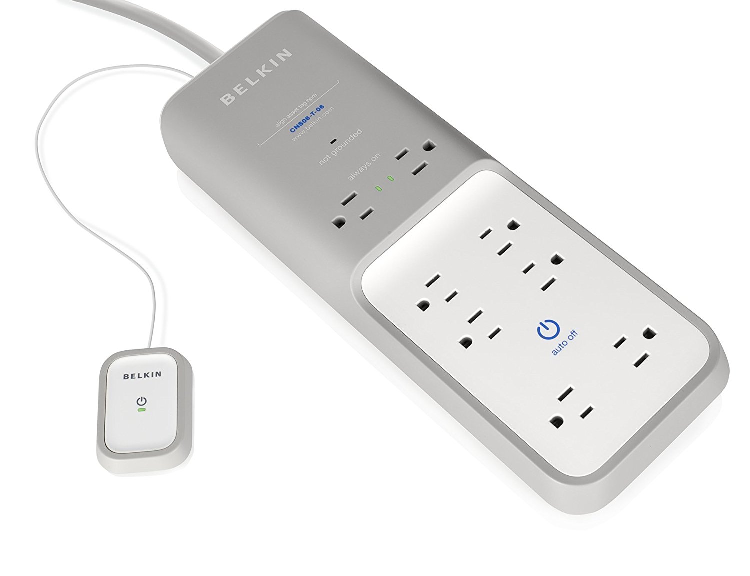 Belkin 8-Outlet Conserve Switch Surge Protector with 4-Foot Cord and ...