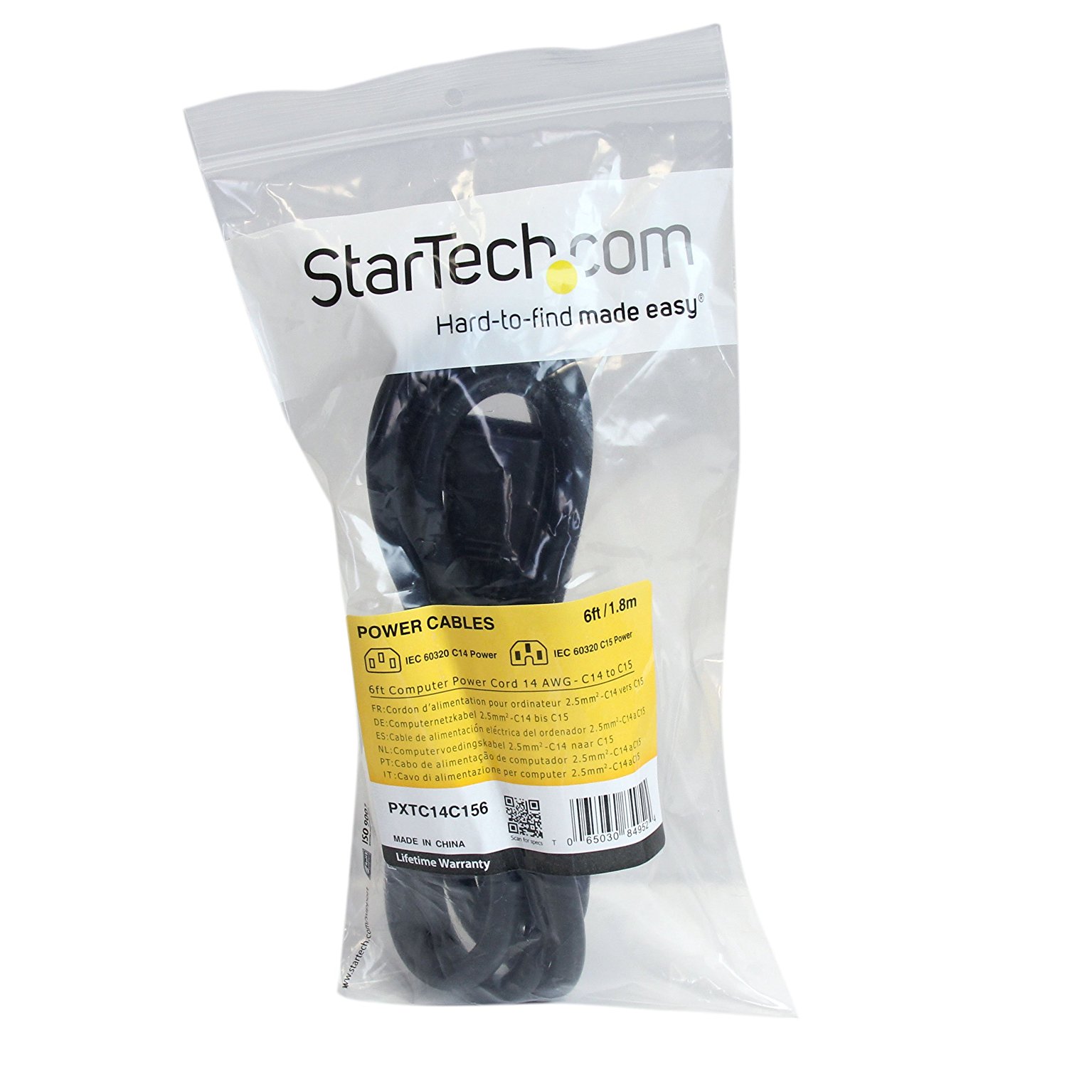 StarTech 3 Ft 14 AWG Computer Power Cord IEC C14 To IEC C15 3 StarTech 3 Ft 14 AWG Computer Power Cord IEC C14 To IEC C15 3