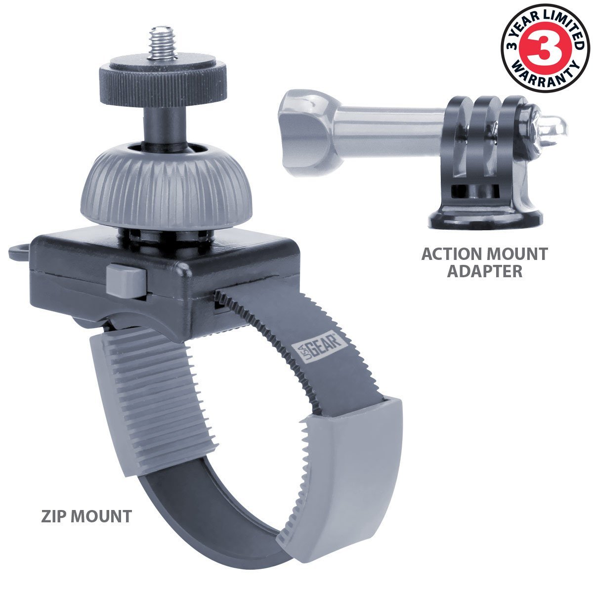 Quick Release Zip-Tie Strap Mount w/ 360 Degree Rotating Head for ...