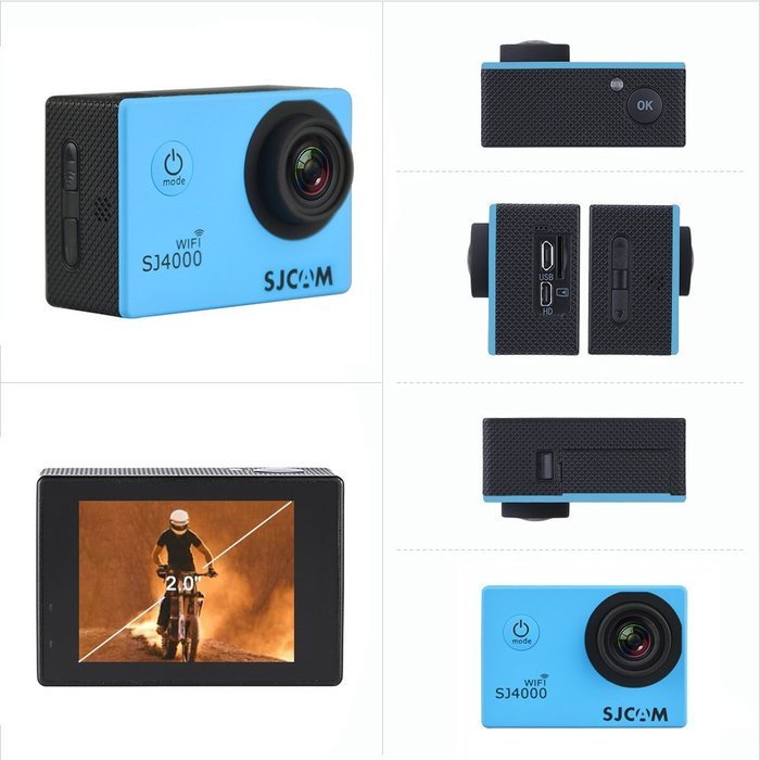 SJCAM SJ4000 WiFi 2.0" LCD Screen 1080P 30fps Full HD 12MP Waterproof ...