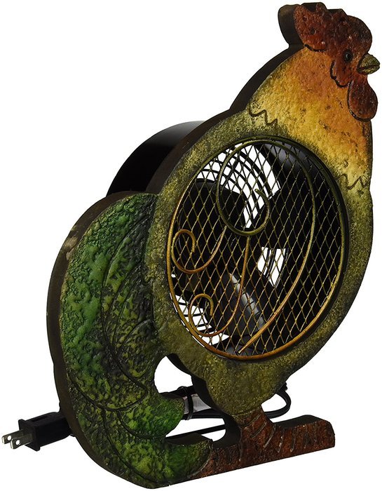 Deco Breeze DBF0107 Figurine Wooden Rooster Fan free image download