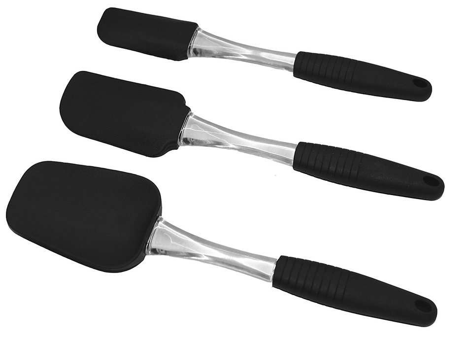 Silicone Spatula By KUM&KUM 3 pcs Set spatula spoon, turner, small with ...