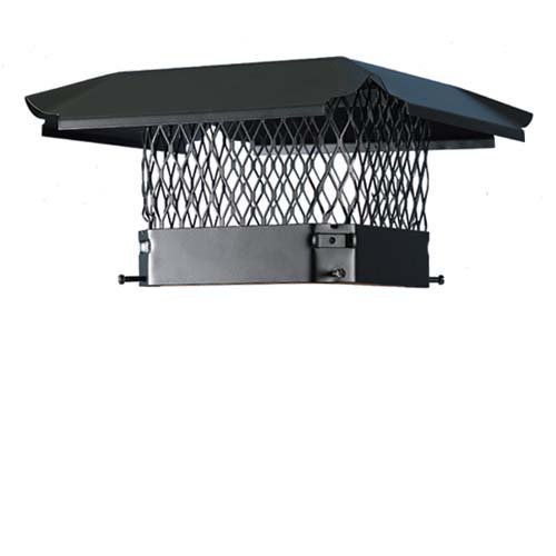 Single Flue Draft King - Black-Painted Galvanized Steel - 13" X 18 ...