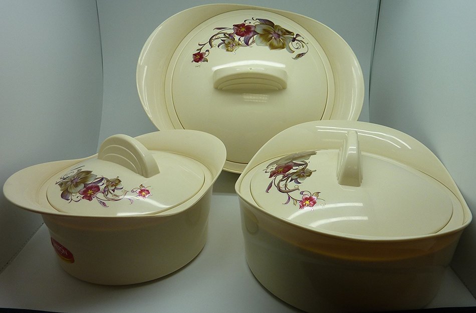 Milton Regalia 3-Piece Hot Pot Keep Warm/cold Insulated Casserole Gift ...