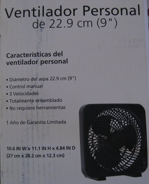 MAINSTAYS 9 inch personal fan Black N4 free image download