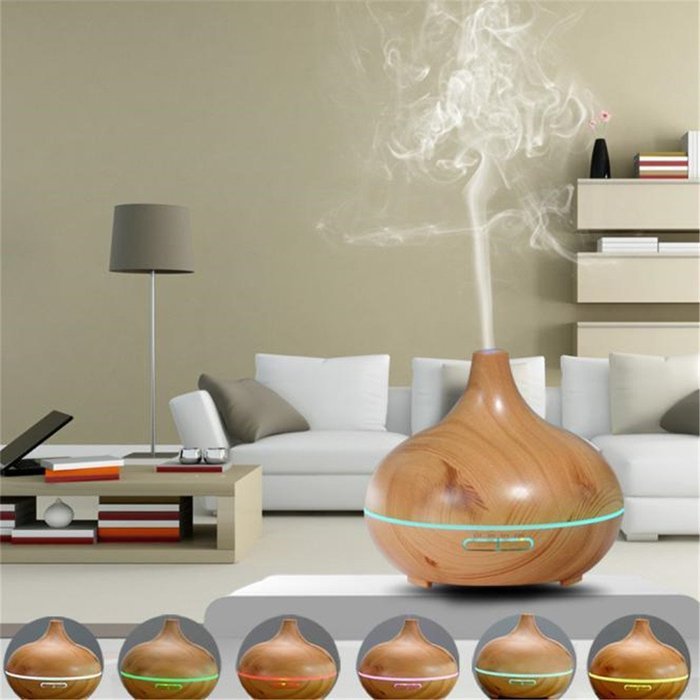 Ecosin 300 ml Wood Aroma Humidifier for Office, Home Living Room ...