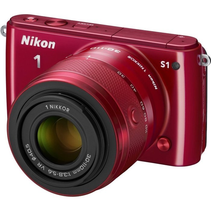 Nikon 1 S1 10.1 MP HD Digital Camera with 11-27.5mm VR 1 NIKKOR Lens ...