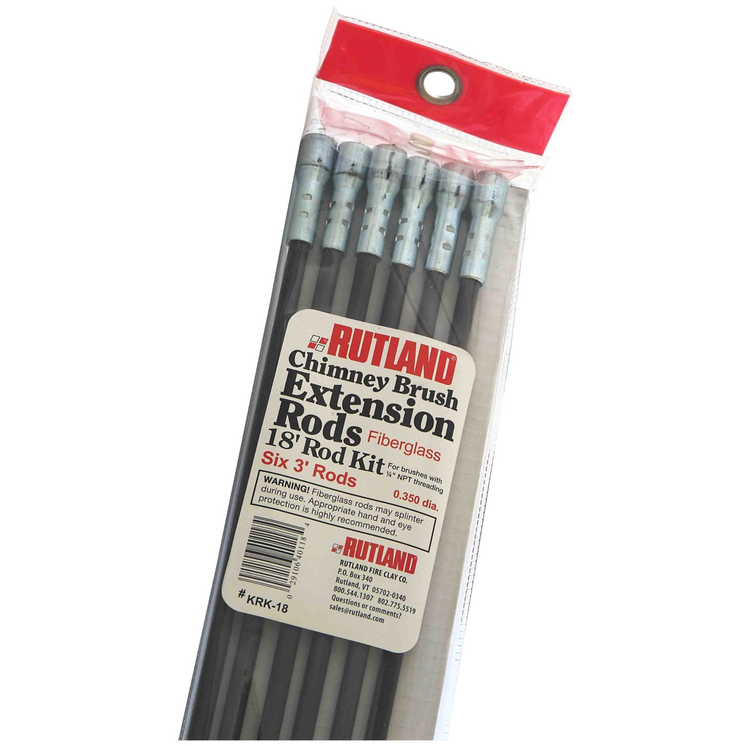 Rutland KRK-18 Fiberglass Chimney Brush Rod Kit free image download