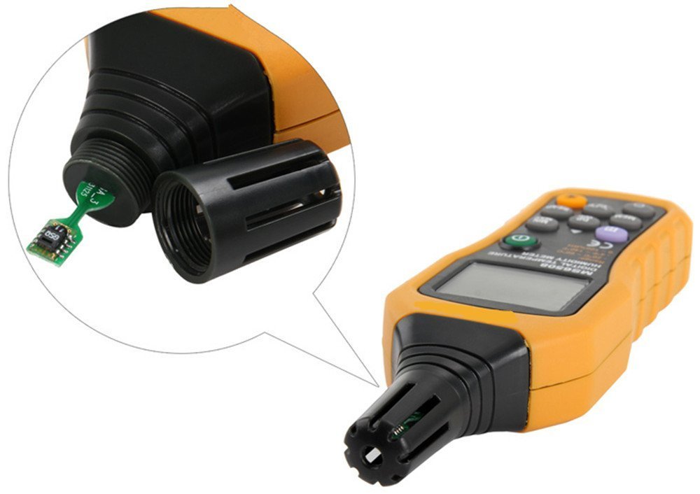 Digital Wet Bulb&Dew Point Temperature and Relative Humidity Meter for ...