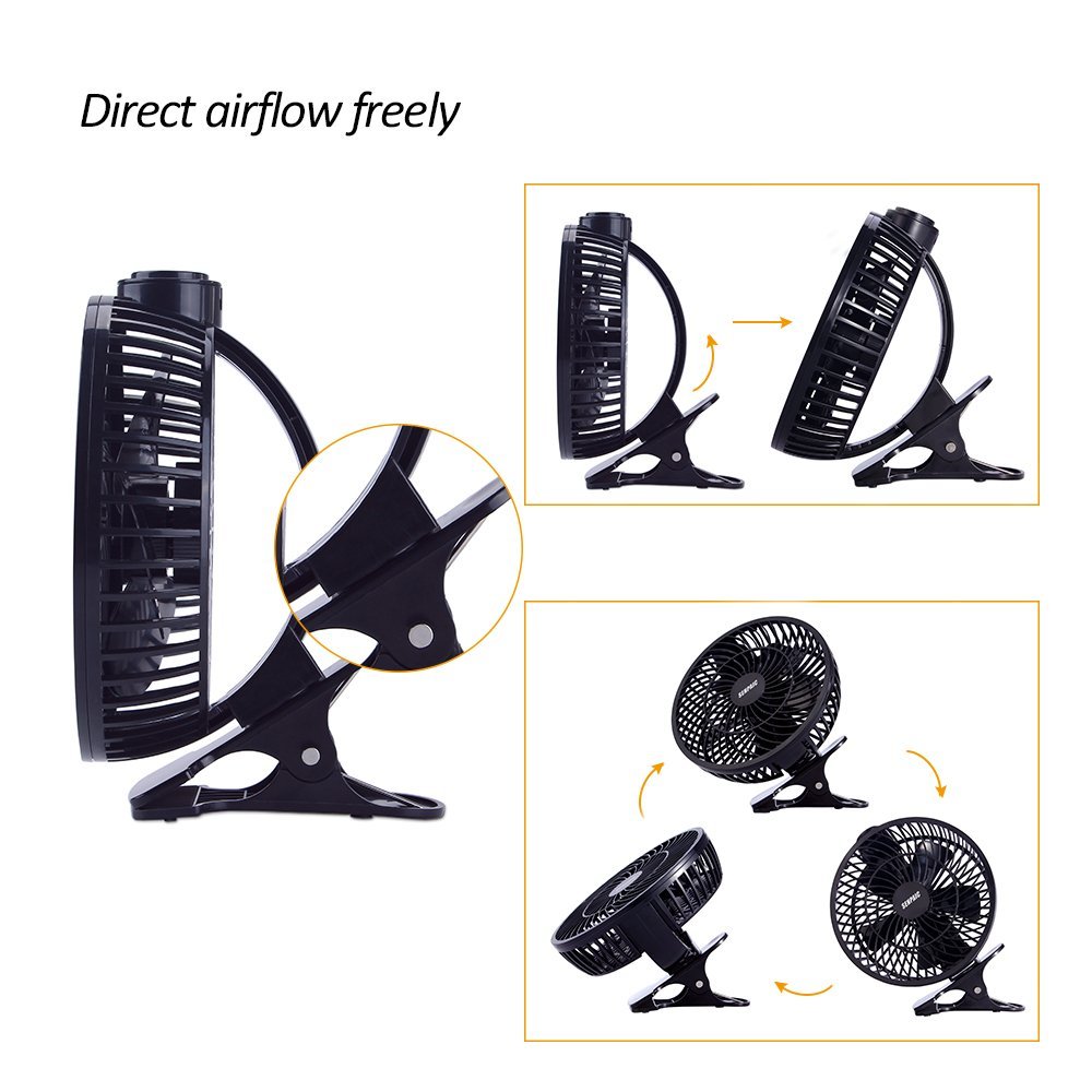 Clip-on Fan, USB Desk Fan, Clip Table Fan,Quiet Mini Desktop Personal ...