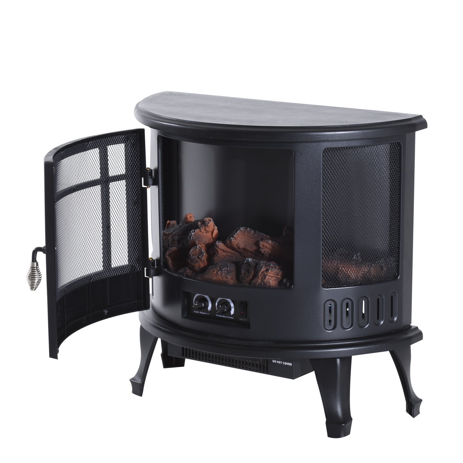 HomCom 36” 1500W Wall Mounted Electric Fireplace w/Remote - Black N6 ...