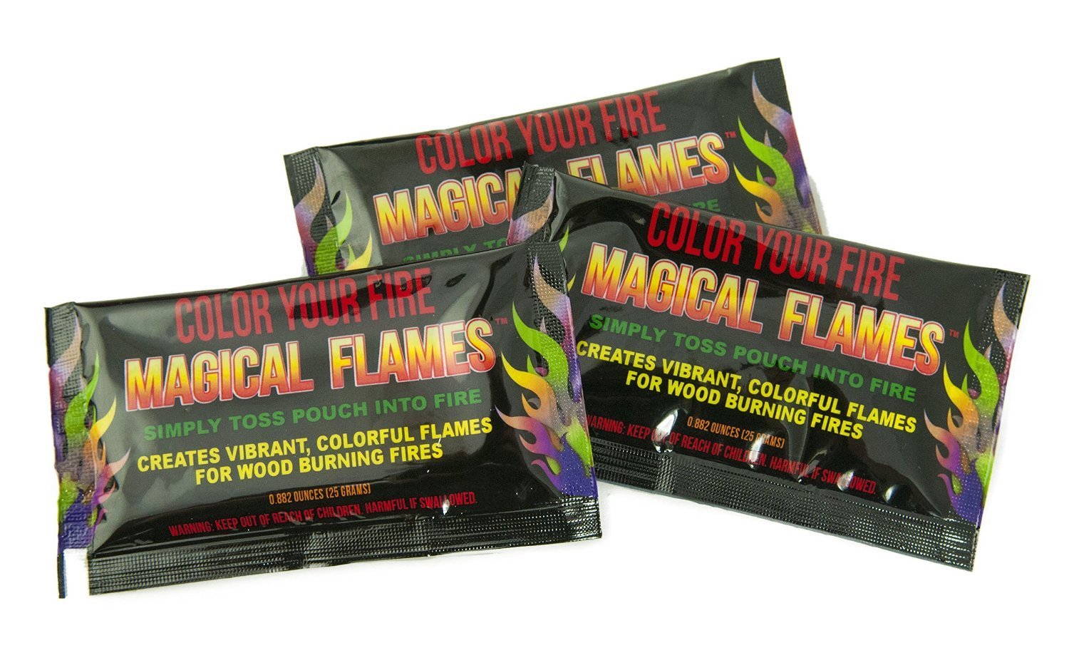 Magical Flames Vibrant & Colorful Flames for Wood Burning Fires (25 ...