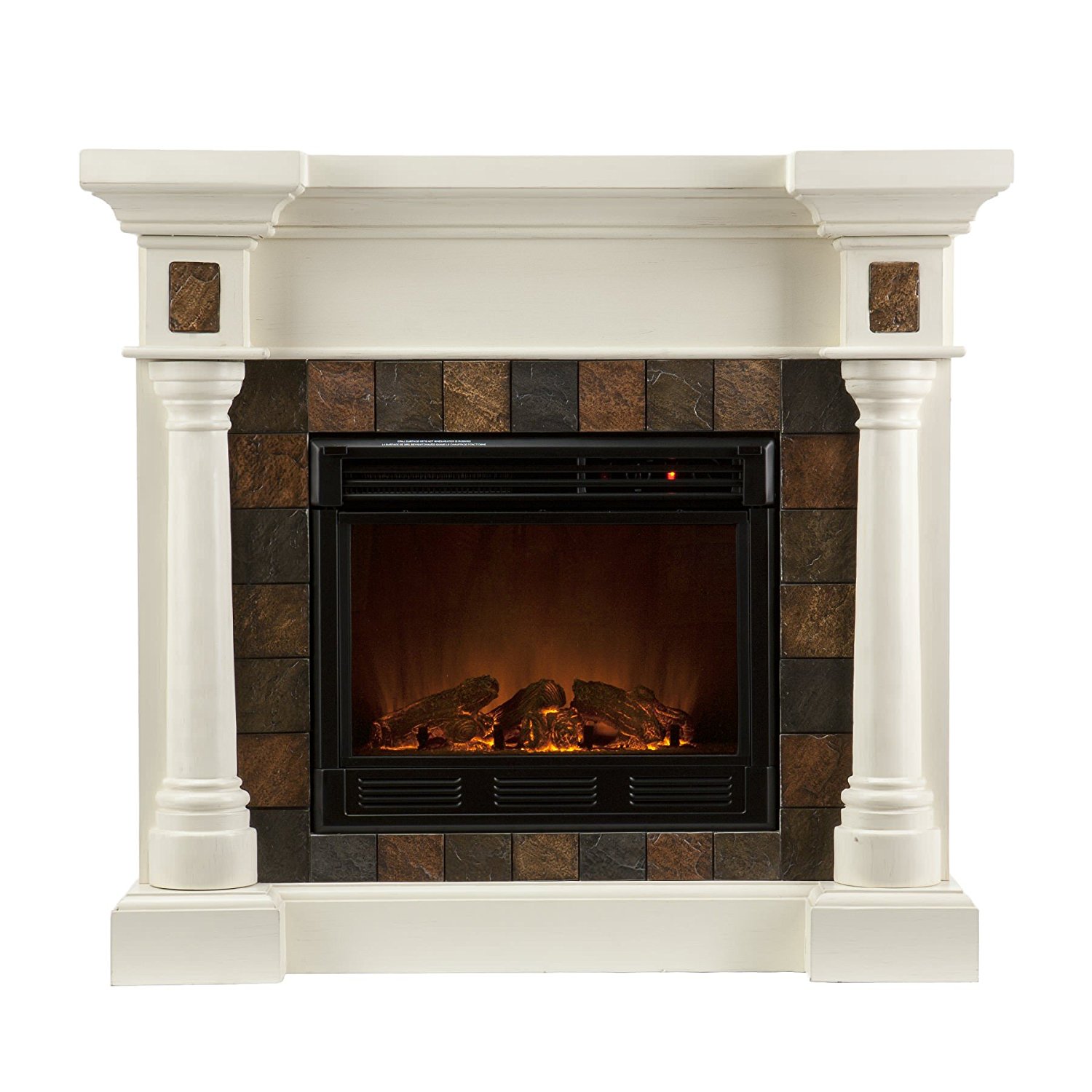 Holly & Martin Weatherford Convertible Electric Fireplace-Ivory N4 free ...