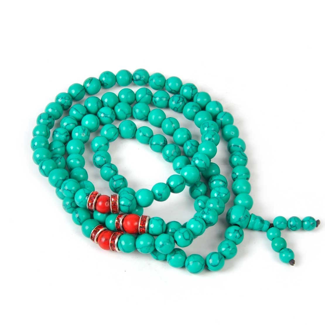 8mm China Tibetan Buddhist Turquoise Mala Prayer Bead N8 free image ...